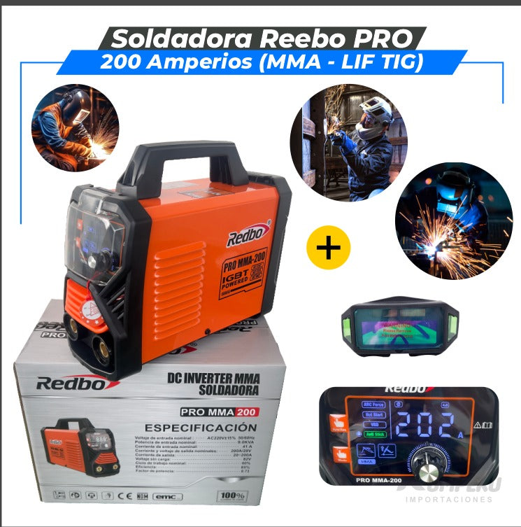 Soldadora Redbo PRO 200A ( MMA - LIFT TIG ) – rumperu.com